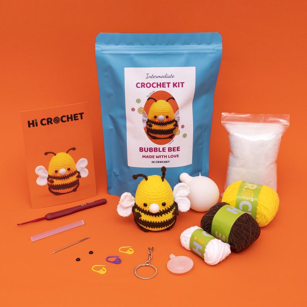 Bubble Bee Crochet Kit, Crocheting Kit for Adults & Kids with Step-by ...