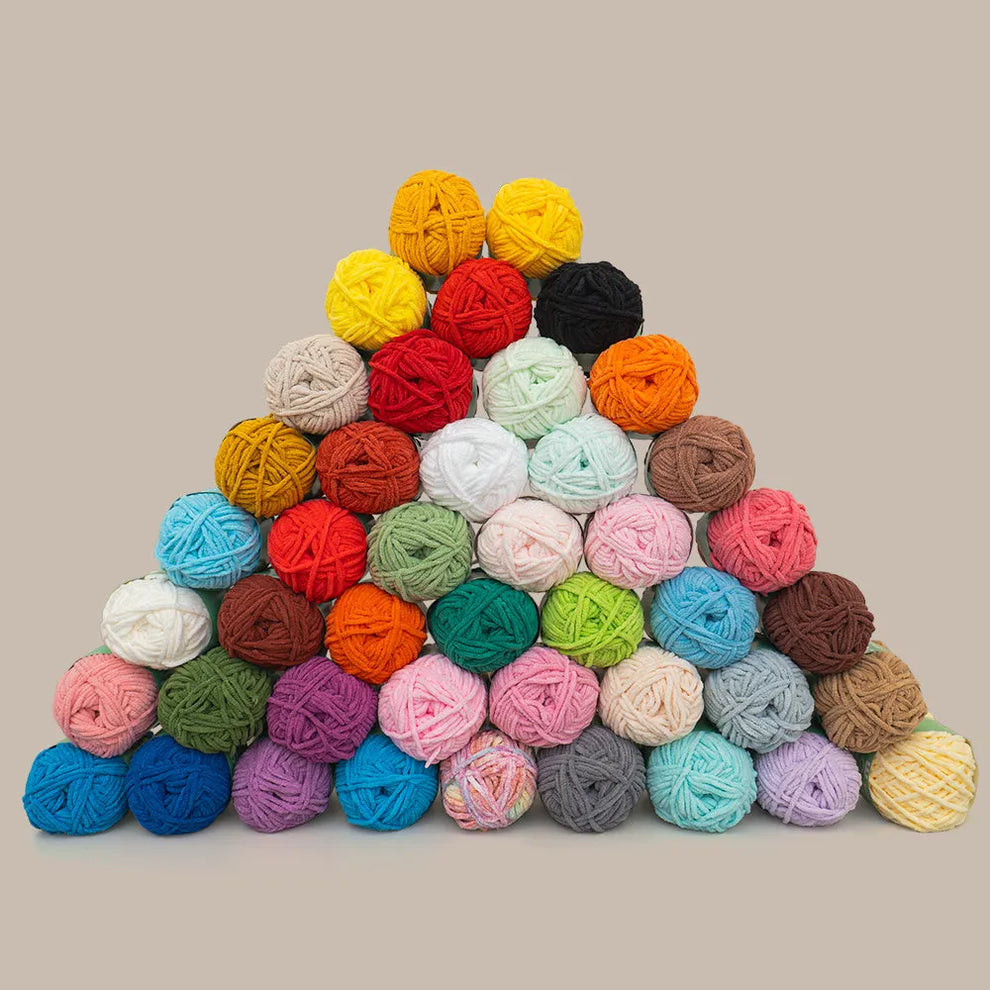 HiCrochet 100% Polyester Crochet Yarn - Ideal for Beginners & Kits