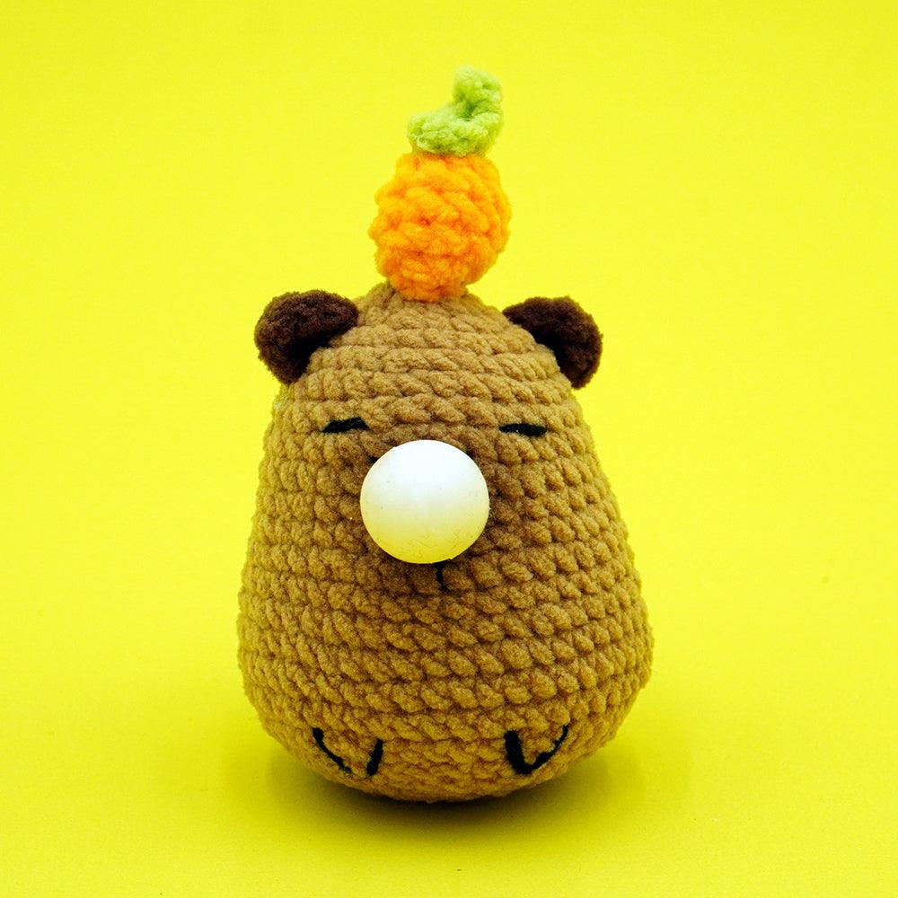 Runny Nose Capybara with Press Bubble Mini Capybara Crochet Kits ...