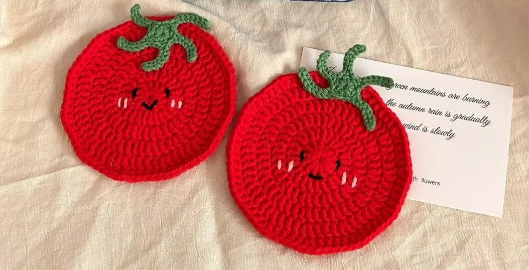 Unique Tomato Coaster Vegetable Crochet Pattern - Fun Amigurumi Design ...