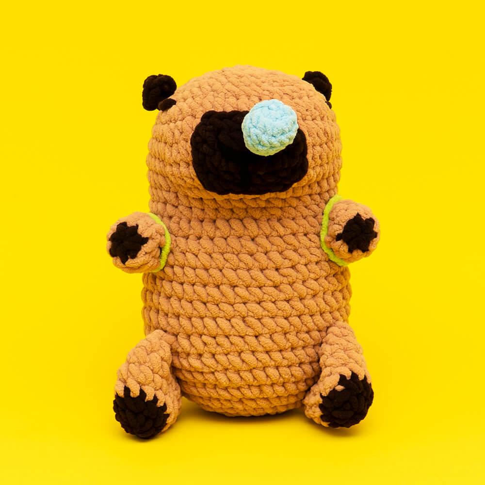 Runny Nose Capybara with Press Bubble Mini Capybara Crochet Kits ...