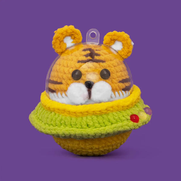 Space UFO Tiger Crochet Kit: Create Your Own Cosmic Companion – HiCrochet