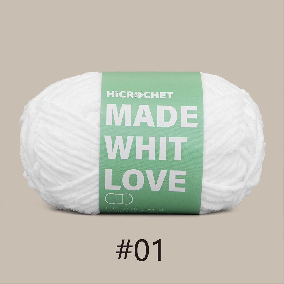 HiCrochet 100% Polyester Crochet Yarn - Ideal for Beginners & Kits