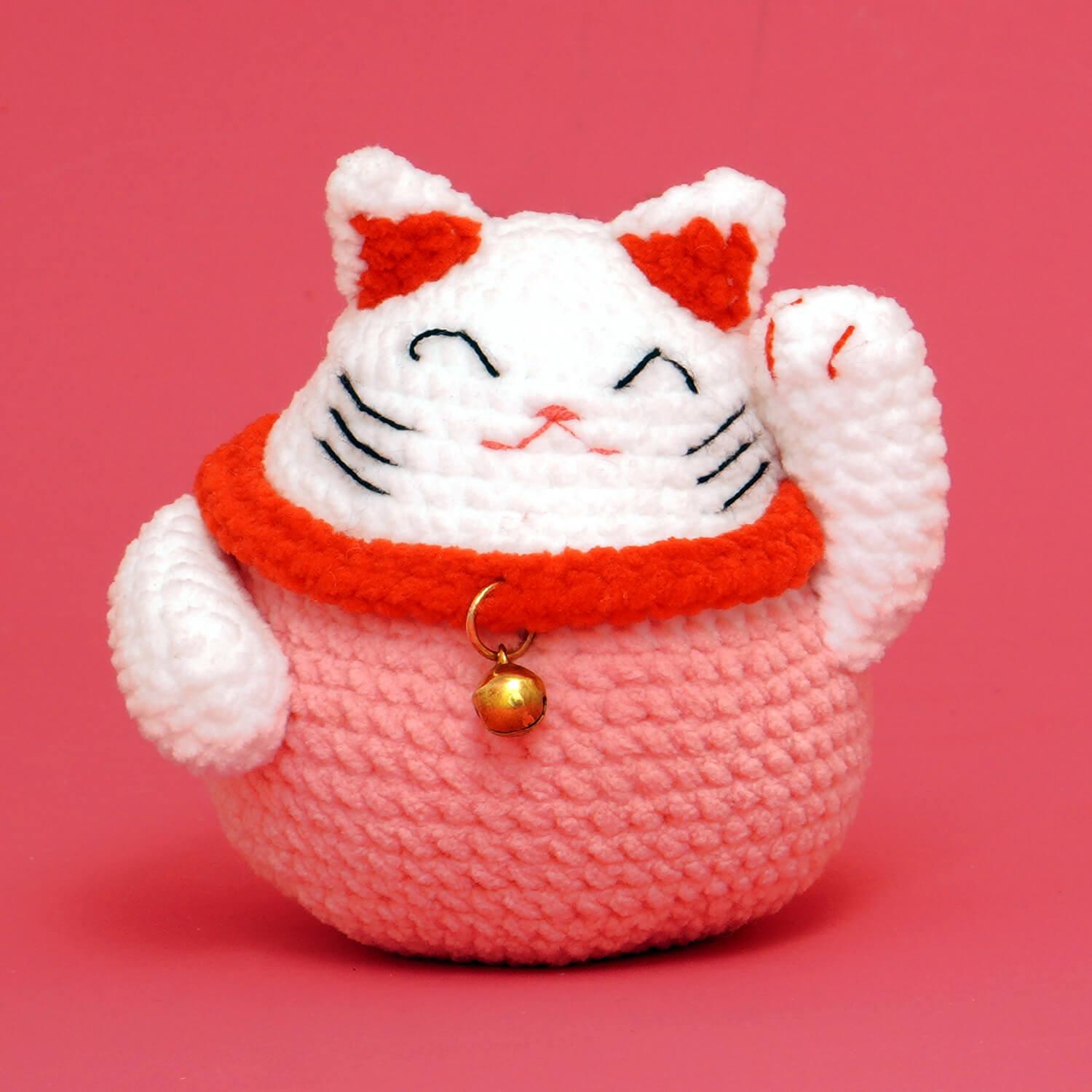 Magnetic Lucky Cat Crochet Kit-Pink – HiCrochet
