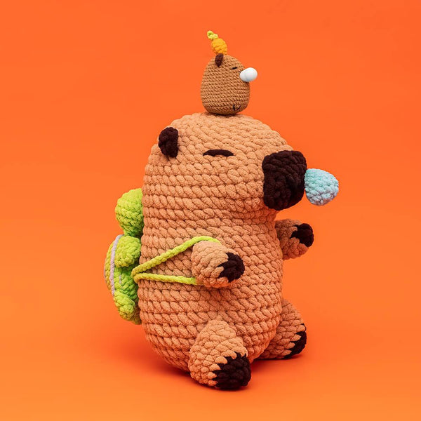 Runny Nose Capybara with Press Bubble Mini Capybara Crochet Kits ...