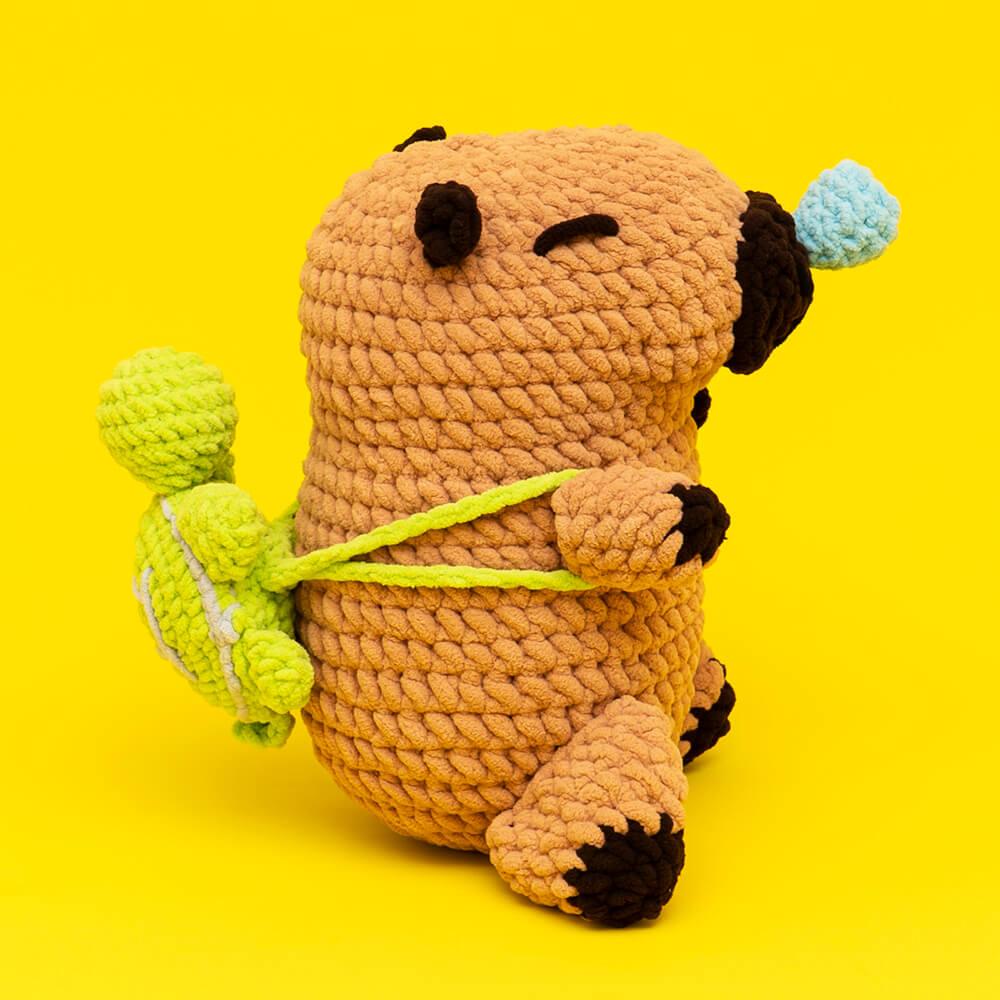Runny Nose Capybara with Press Bubble Mini Capybara Crochet Kits ...