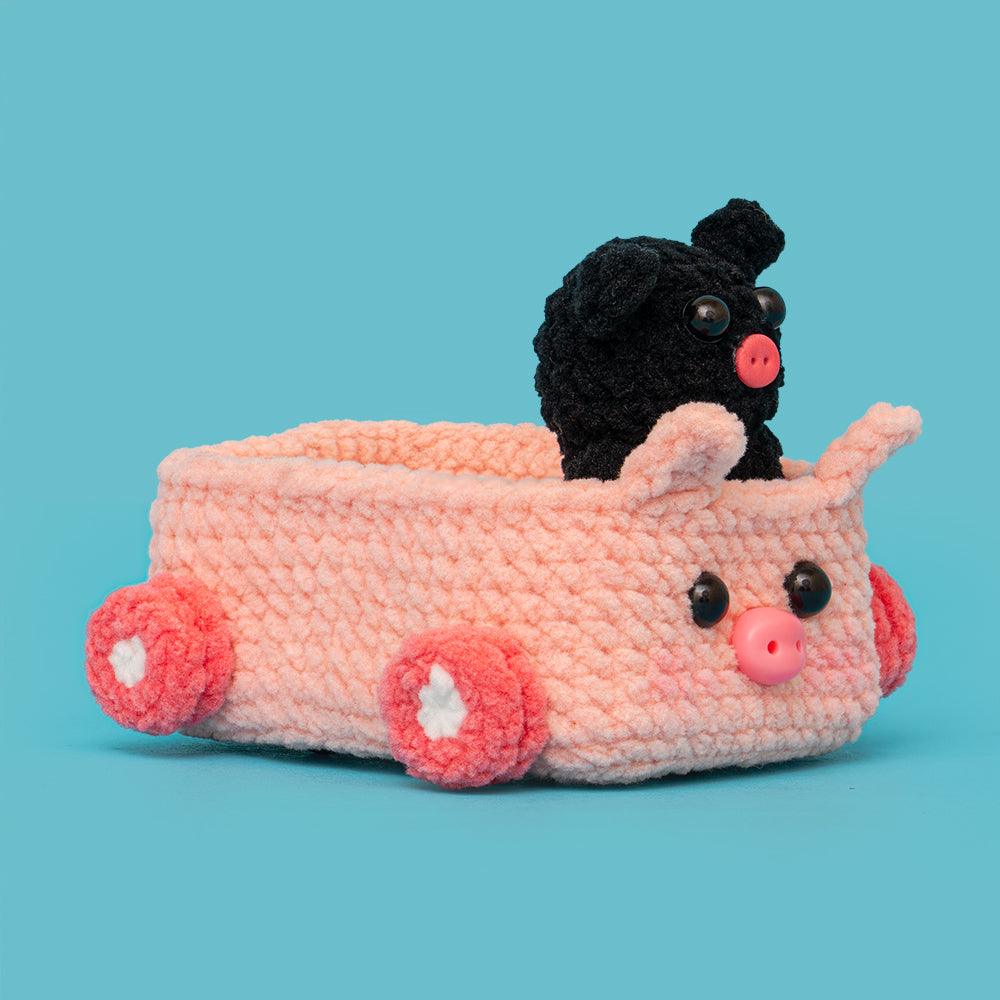 Pink Pig Rally Car Crochet Kit – HiCrochet
