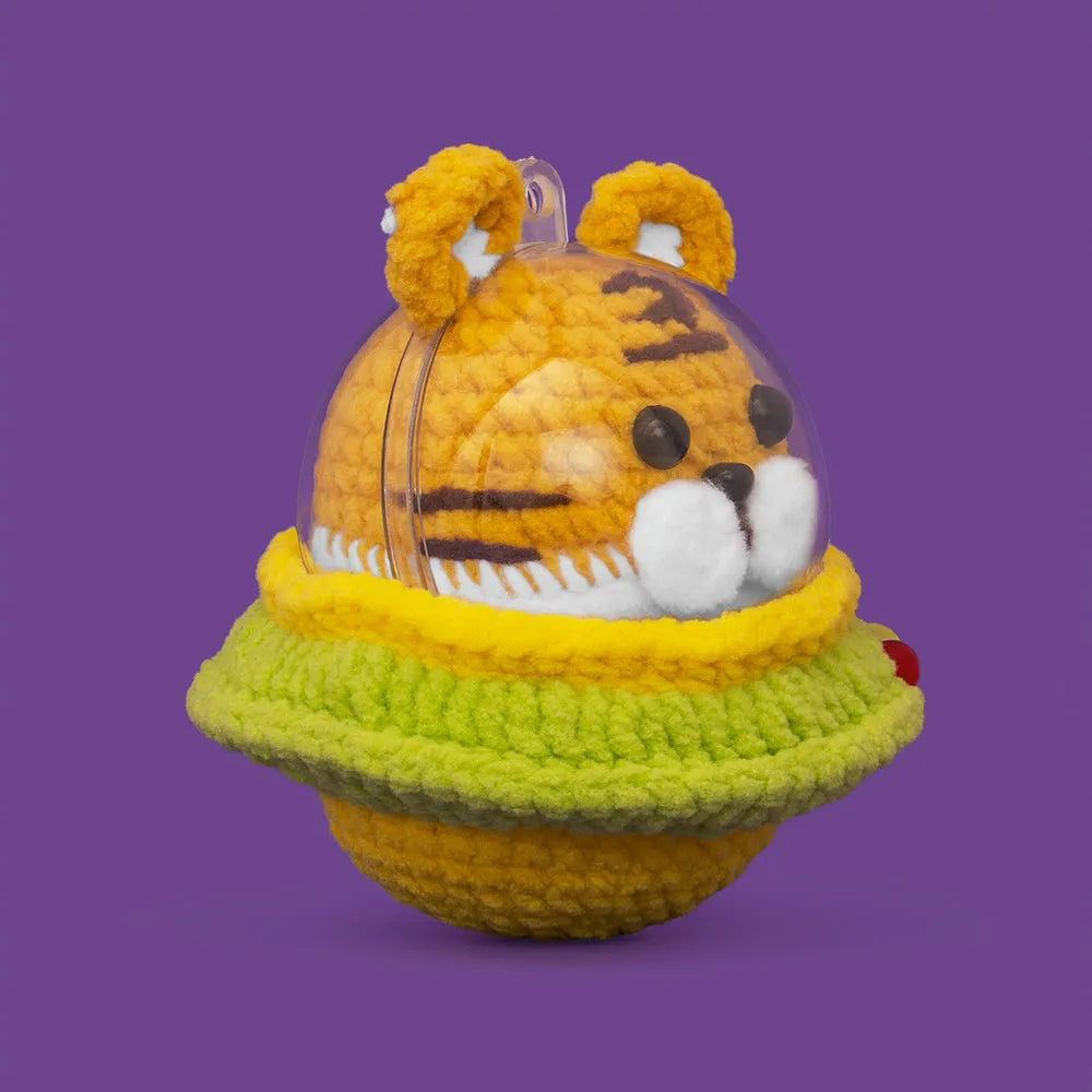 Space UFO Tiger Crochet Kit: Create Your Own Cosmic Companion – HiCrochet