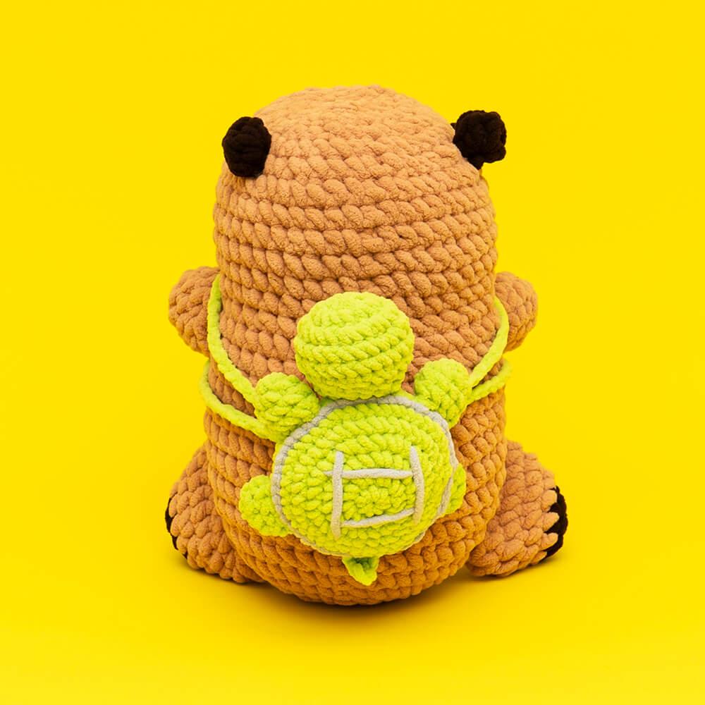 Runny Nose Capybara with Press Bubble Mini Capybara Crochet Kits ...