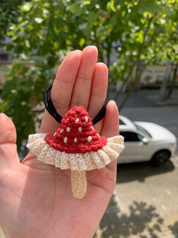 Free Crochet Mushroom Scrunchie Pattern - Vegetable-Inspired Hair ...