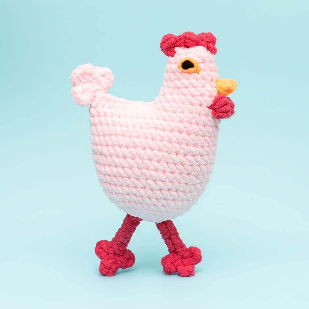 Pink Chicken Chick Kit-Beginner Crochet Kit – HiCrochet