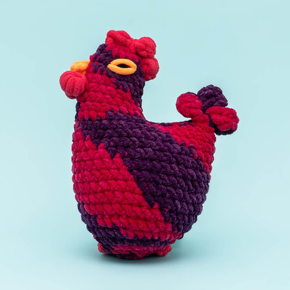Purple&Red Variegat Chicken Chick Kit-Beginner – HiCrochet