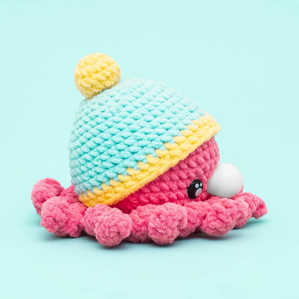 Octopus Crochet Kit with Bubble, Crochet Kit for Beginners, DIY Knit ...