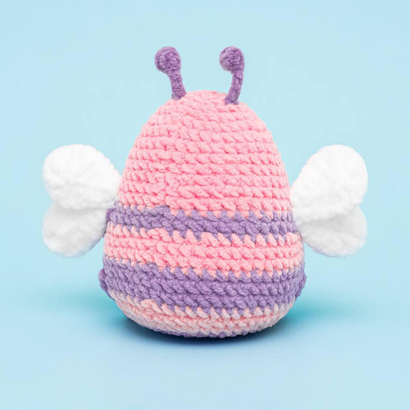 Pink Bee Crochet Beginners Kit - Beginners with keychain – HiCrochet