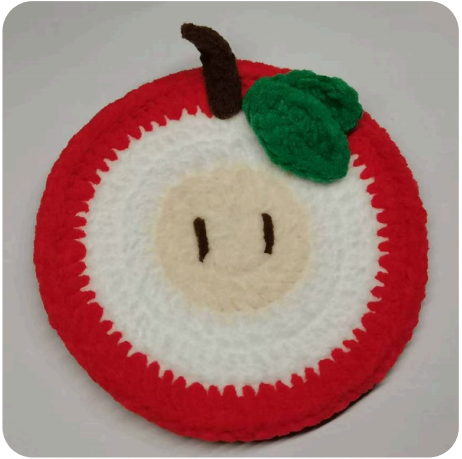 Apple Fruit Coaster Crochet Pattern - Easy Craft – HiCrochet