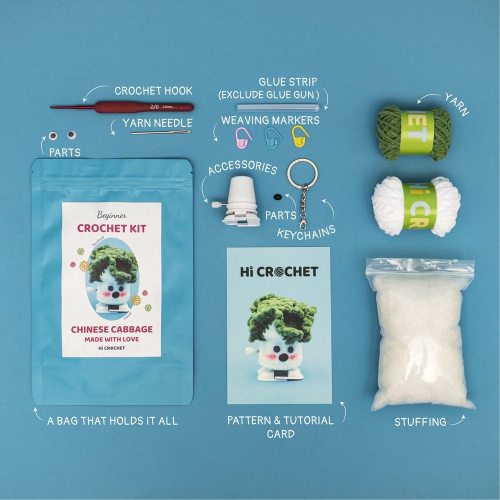 Walking Vegetable Crochet Kit, Beginners Kit to Learn Crochet – HiCrochet