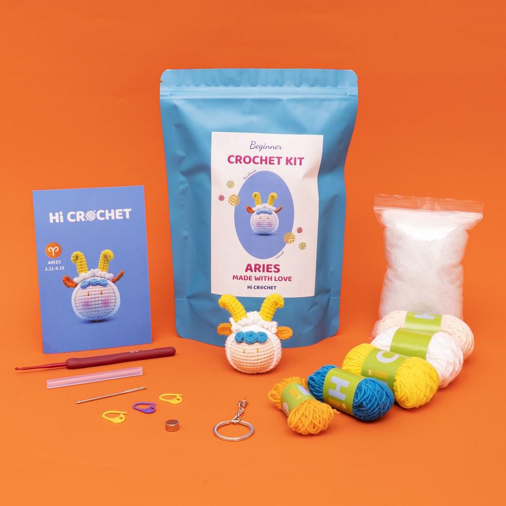 Twelve Zodiac Signs Amigurumi Aries Crochet Kit for Beginners – HiCrochet